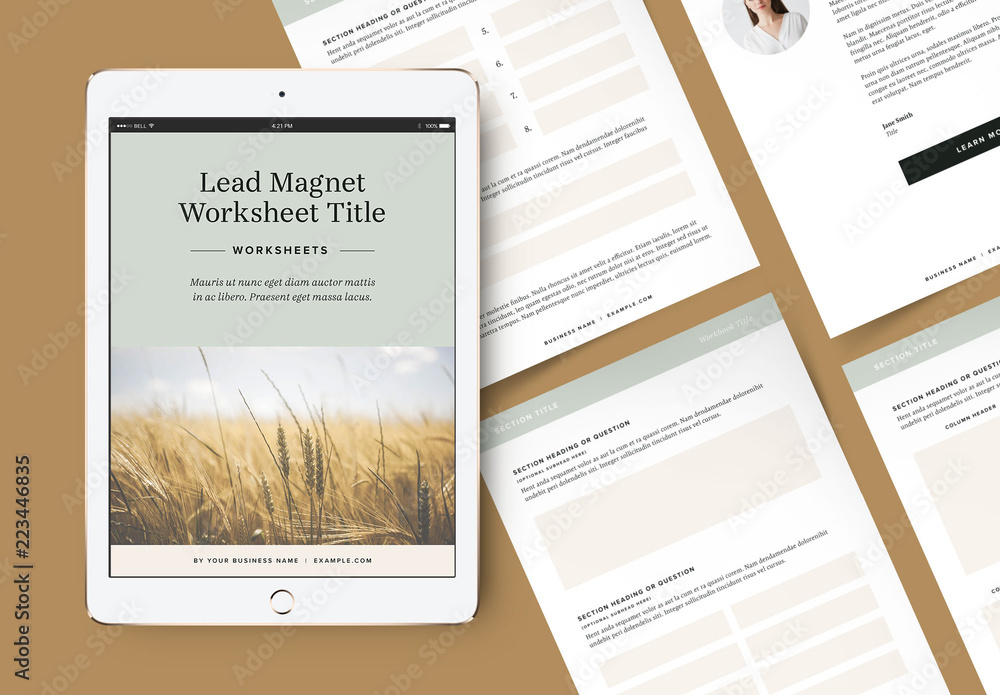 Worksheet Booklet Layouts Stock Template | Adobe Stock
