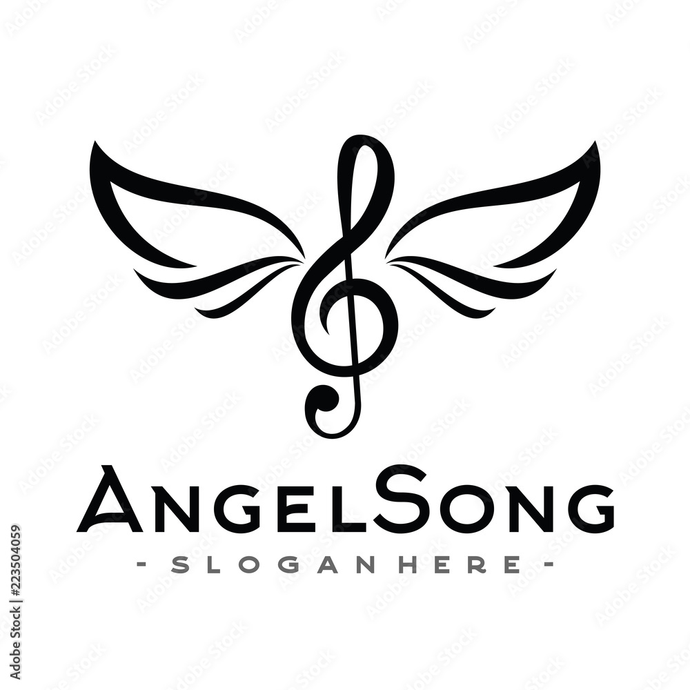 Angel Voice, Singer / Choir logo design inspiration Stock Vector ...