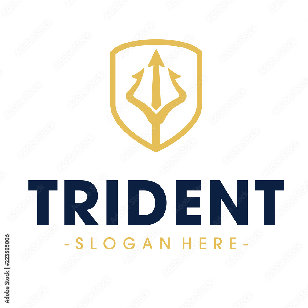 Trident logo design inspiration Vector Stock Vector | Adobe Stock