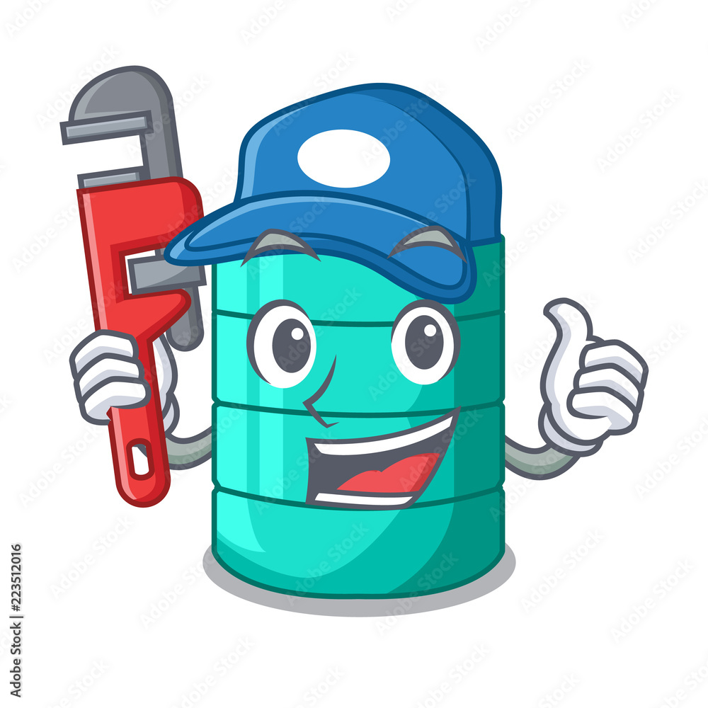 Plumber cartoon water tank for in agriculture Stock Vector | Adobe Stock