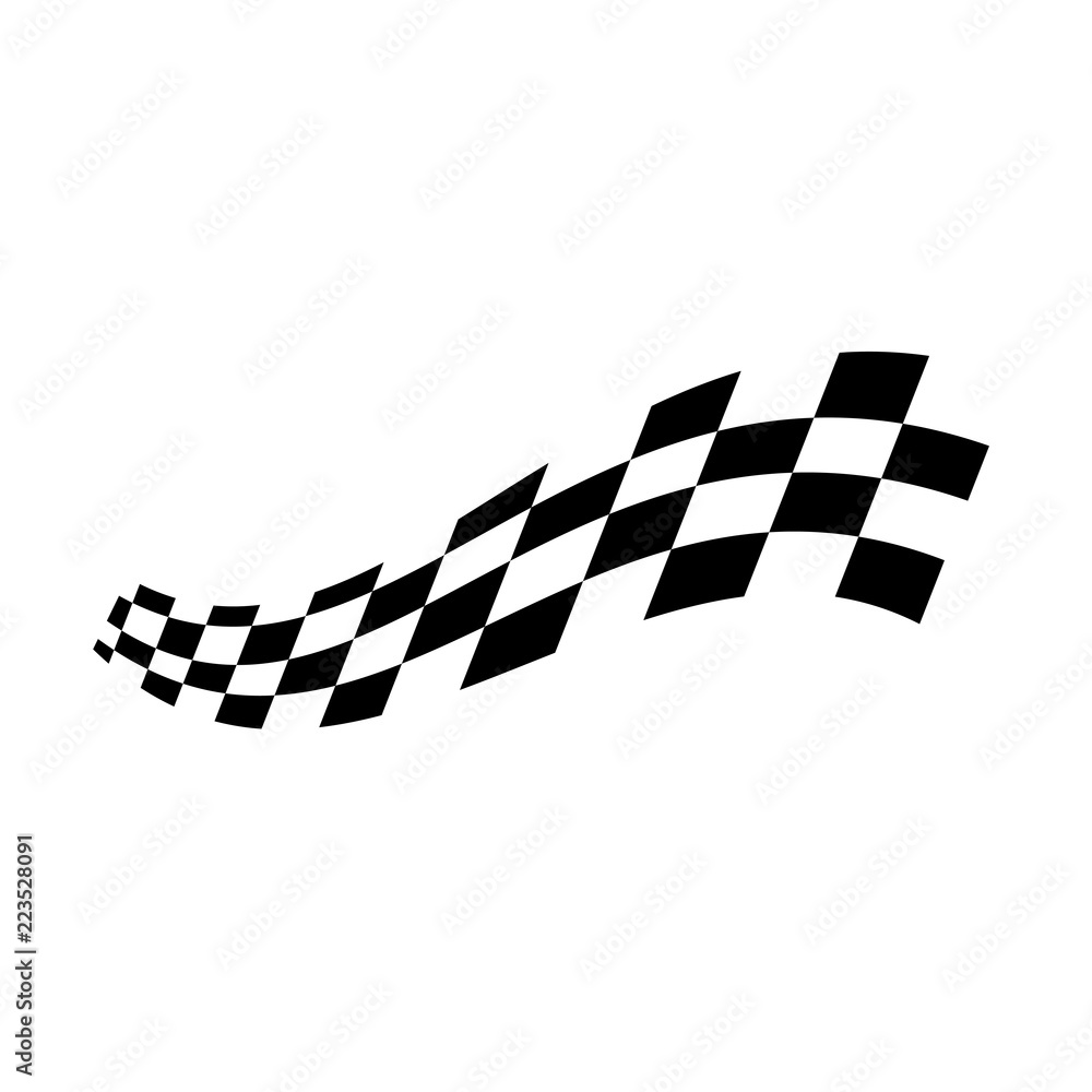 Race Flag Design Vector Illustration Stock Vector | Adobe Stock