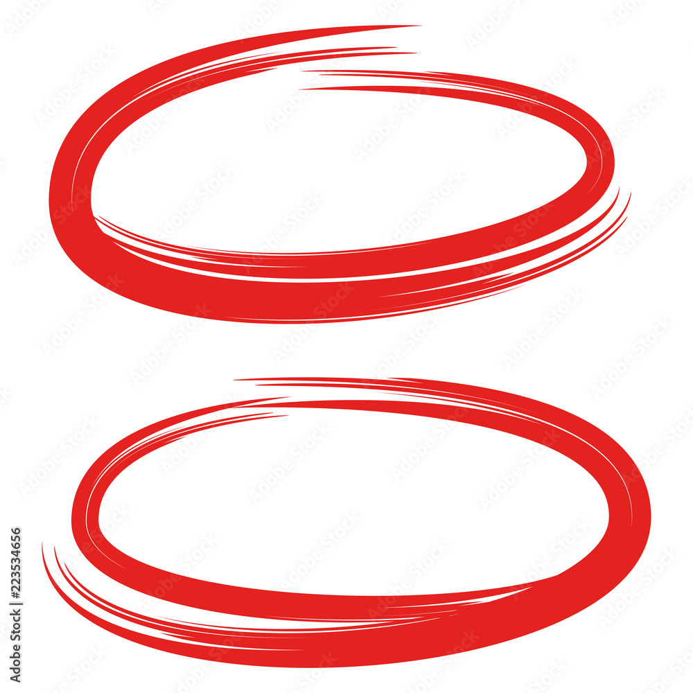 red circle marker set Stock Vector | Adobe Stock
