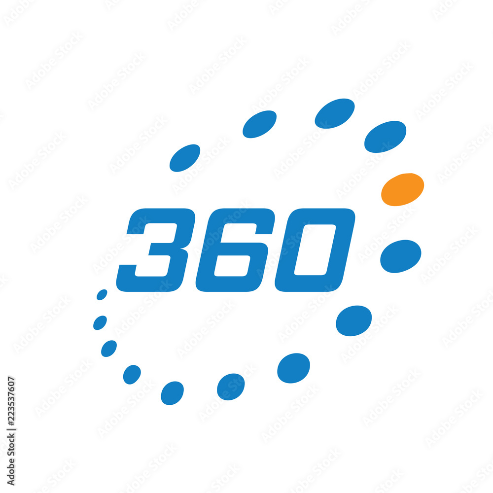 360 degrees consulting and media logo vector Stock Vector | Adobe Stock