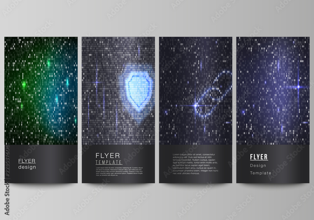 The minimalistic vector illustration of the editable layout of flyer ...