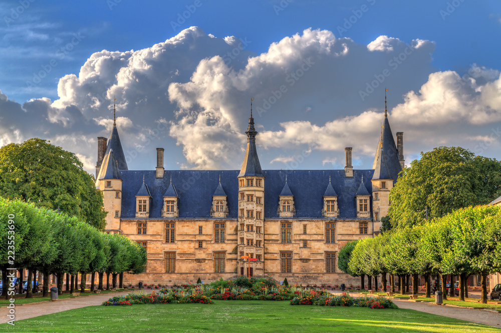 The 15th century historical monument Ducal Palace of Nevers (Palais ...