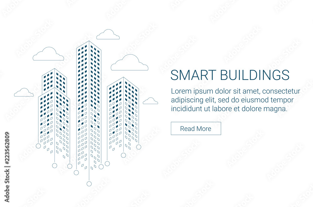 Smart building and city concept design for real estate, investment ...