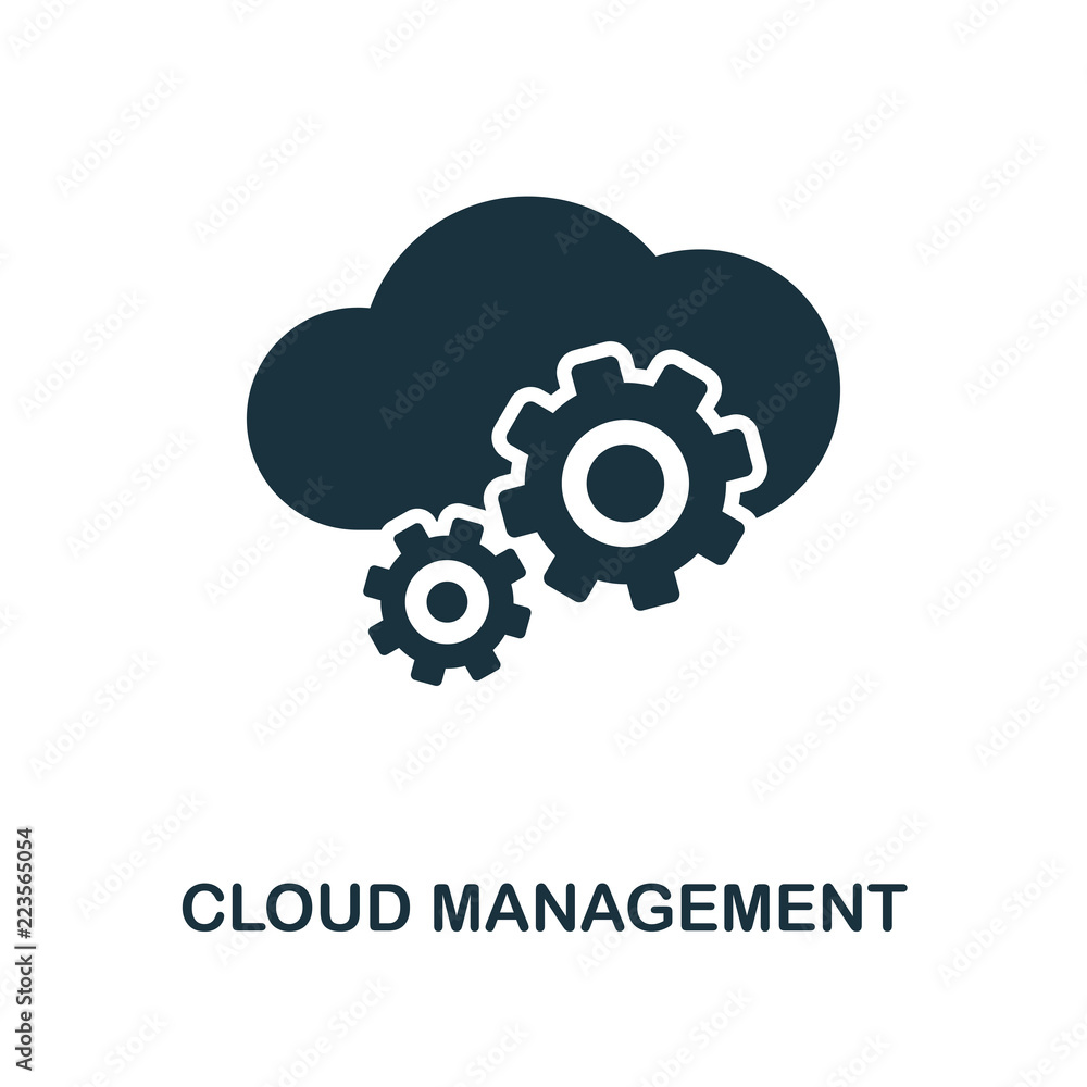 Cloud Management icon. Monochrome style design from big data icon ...