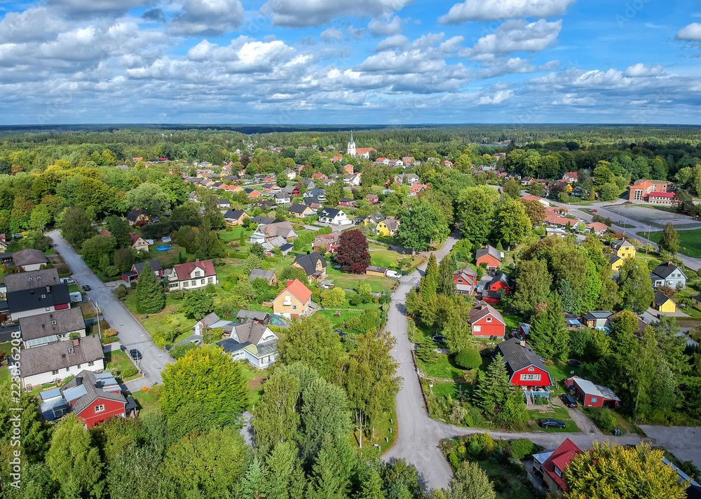 Kyrkhult - Small Swedish village in September scenery Stock Photo ...
