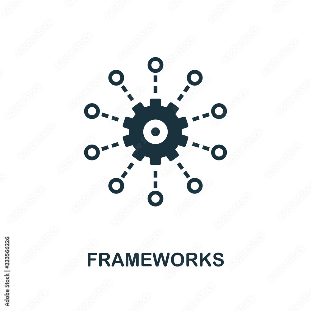 Frameworks Icon Monochrome Style Design From Big Data Icon Collection