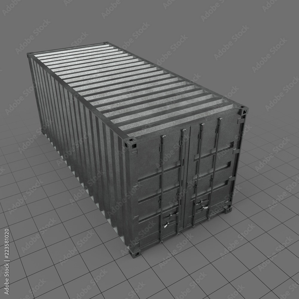 Closed shipping container Stock 3D asset | Adobe Stock