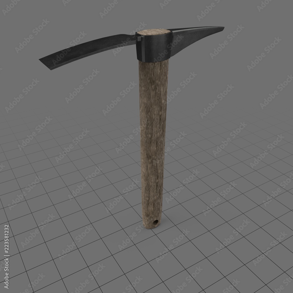 Pick mattock ax Stock 3D asset | Adobe Stock