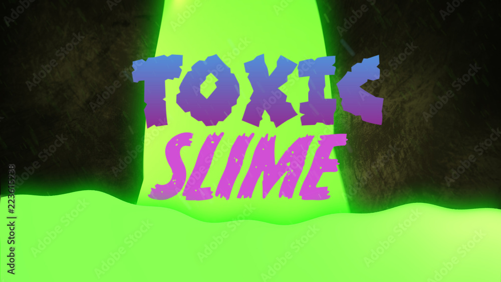 Toxic Slime Titles Stock Template | Adobe Stock