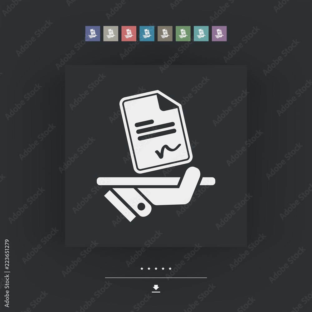 Sign on document Stock Vector | Adobe Stock