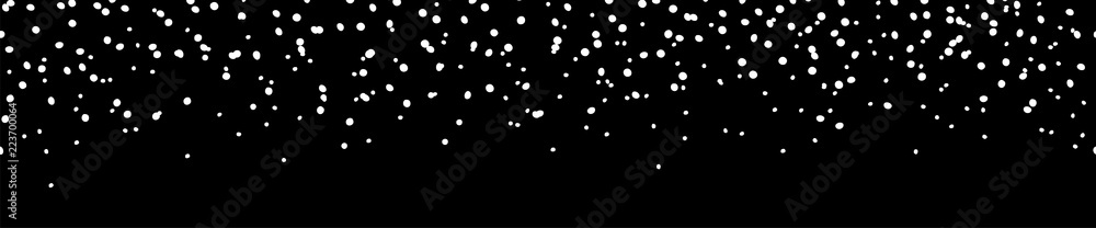 Falling snow banner for decoration and web. Snowfall overlay template ...