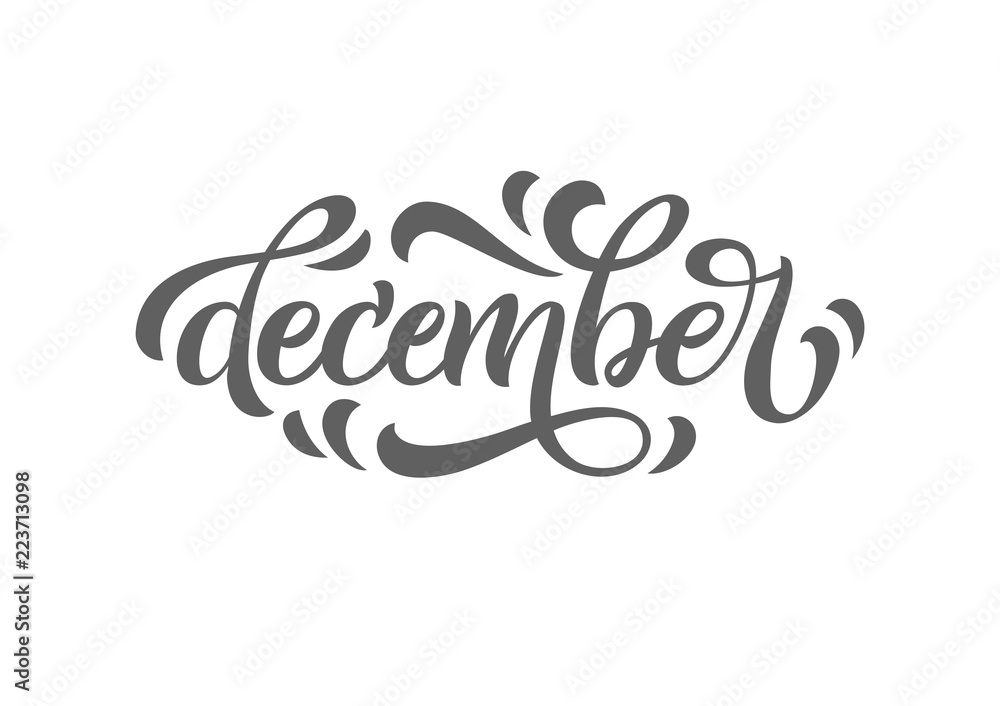 December lettering typography. Inspirational quote. Typography for ...
