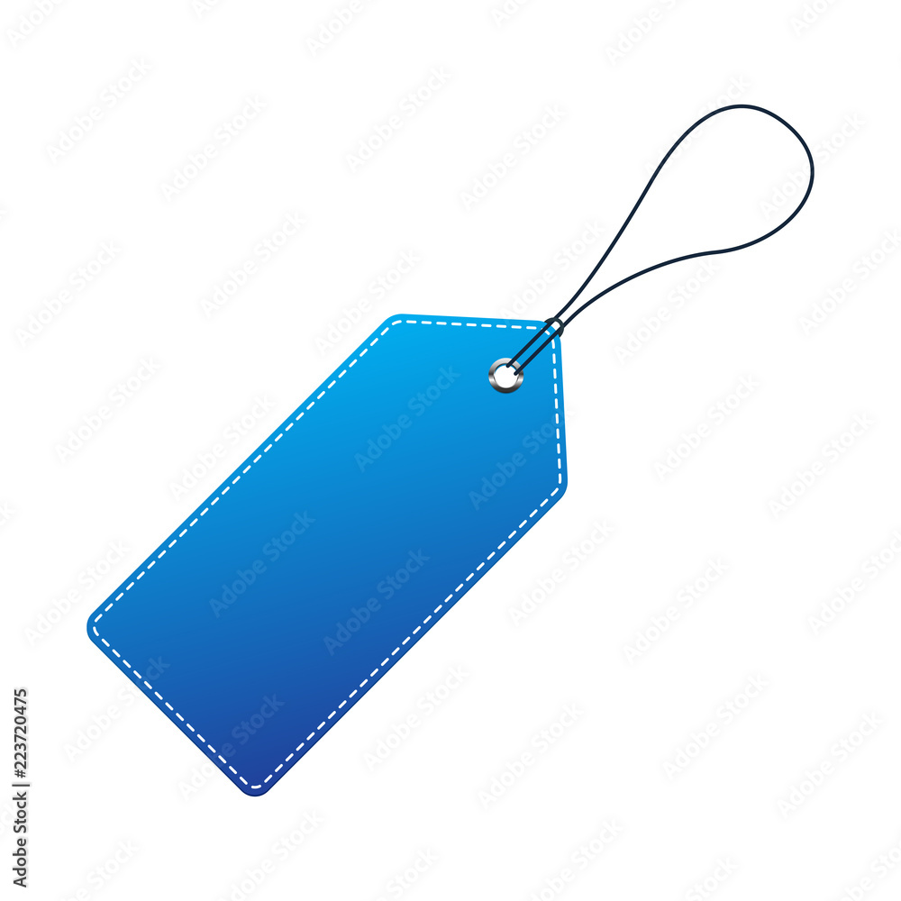 Blue Price Tag. Vector illustration Stock Vector | Adobe Stock