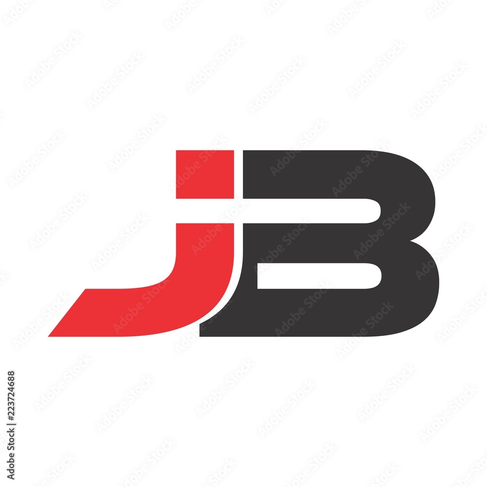 jB logo letter design Stock Vector | Adobe Stock