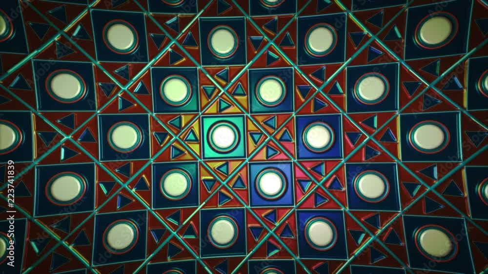 Vidéo Stock Geometric pattern animation background. 3d Abstract ...