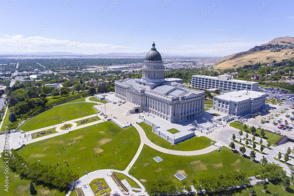 Aerial view of Utah State Capitol in Salt Lake City, Utah, USA. Stock ...