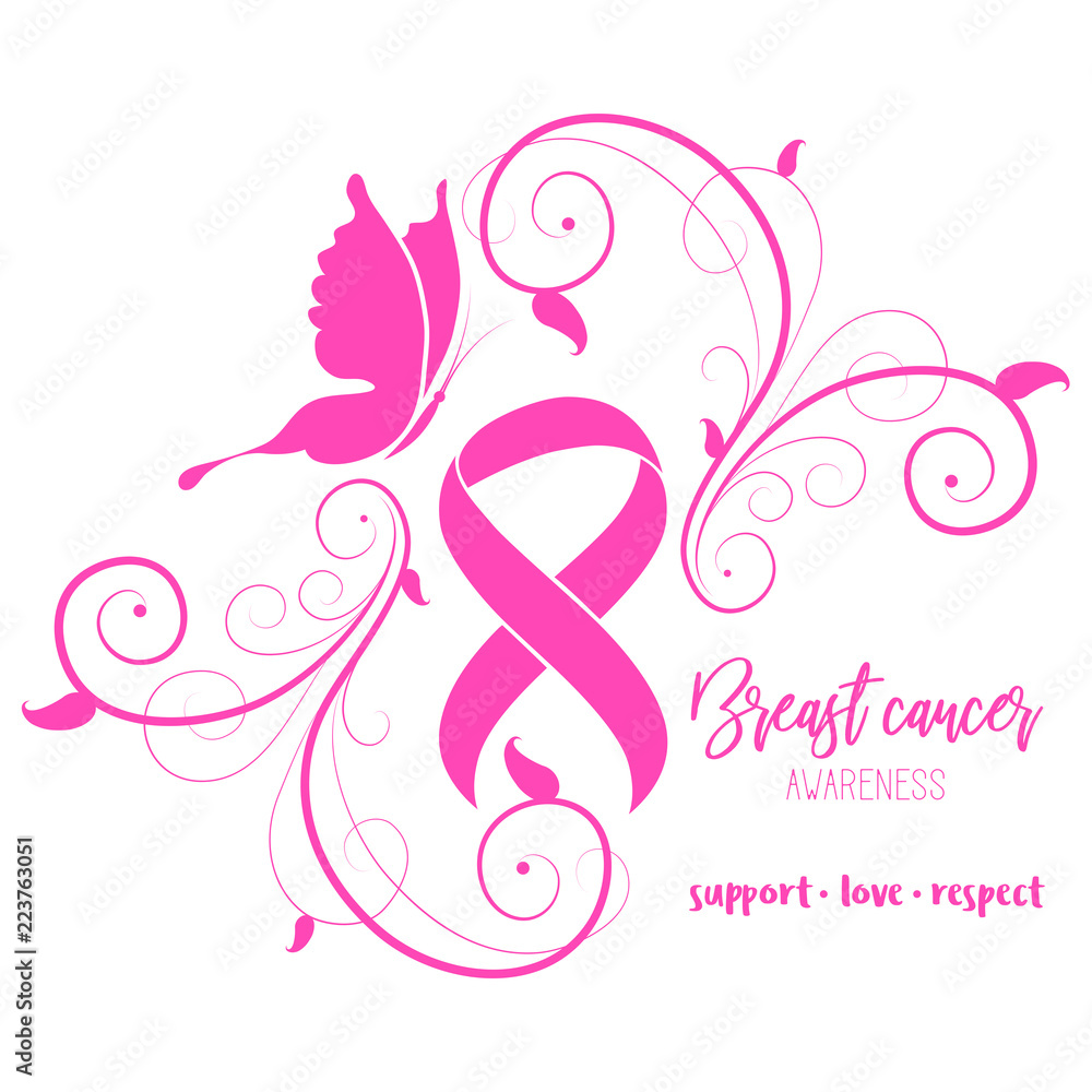 Pink Cancer Ribbon Wallpaper