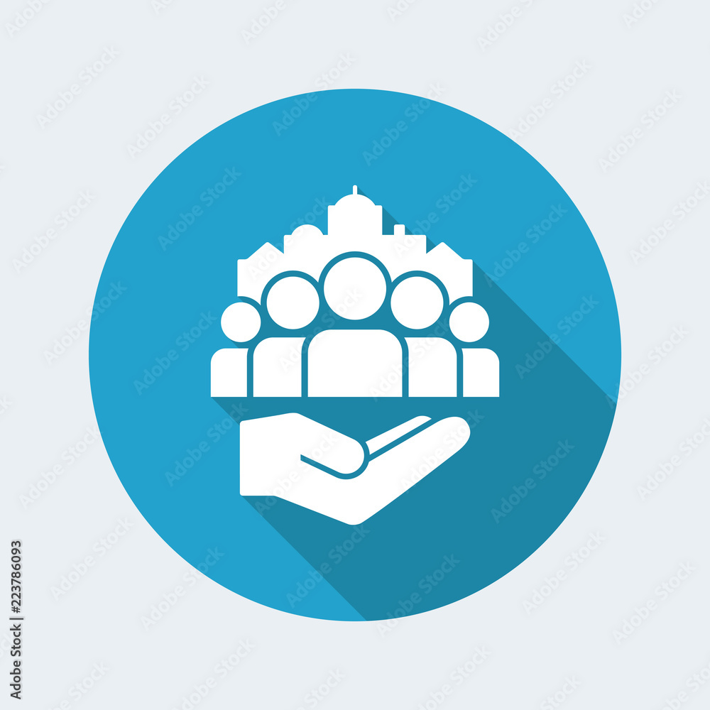 Public services for citizens - Vector icon Stock Vector | Adobe Stock