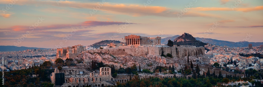 Athens skyline sunrise Stock Photo | Adobe Stock