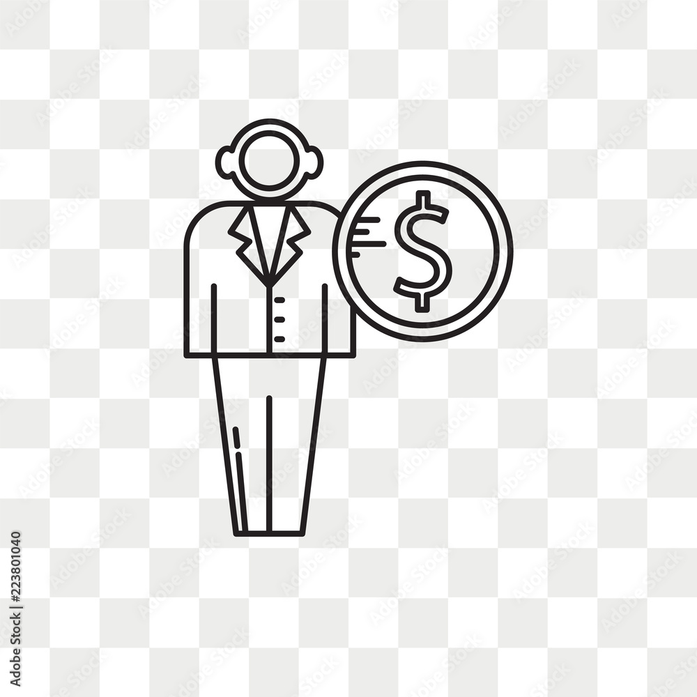 Salary vector icon isolated on transparent background, Salary logo ...