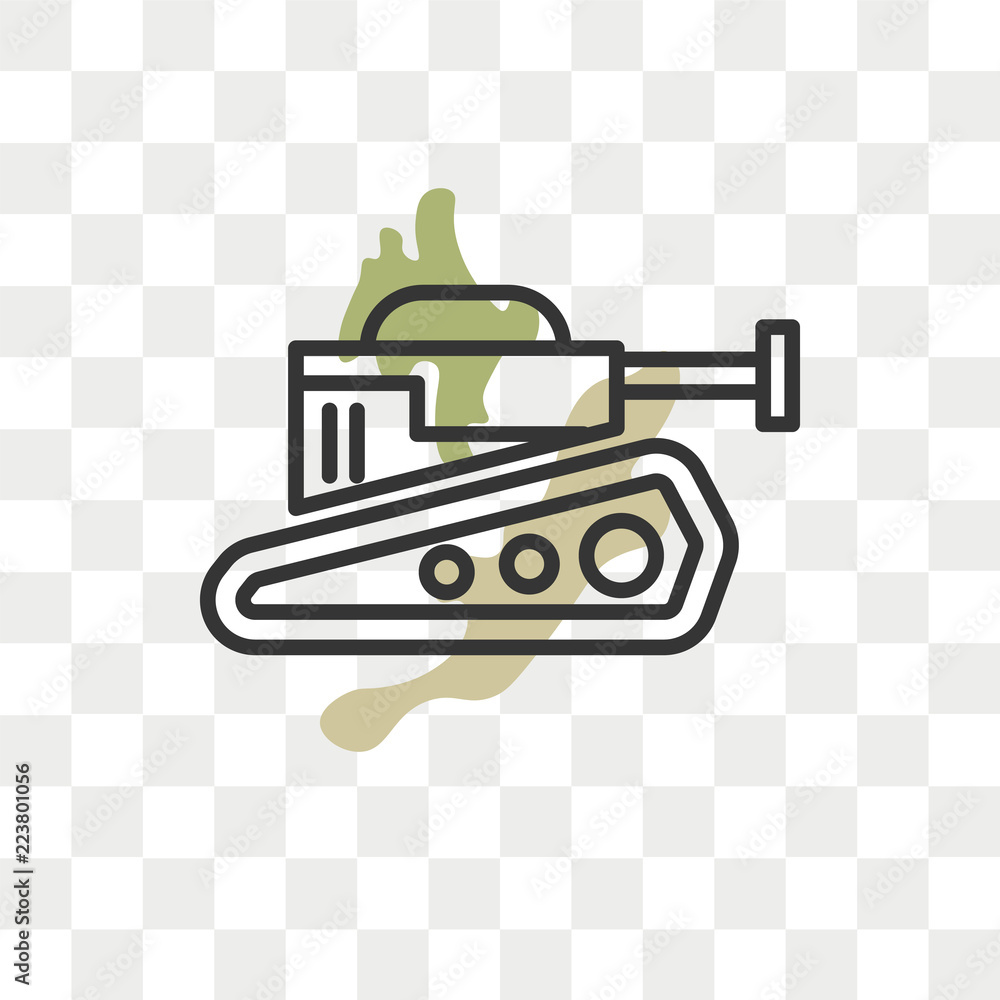 Tank vector icon isolated on transparent background, Tank logo design ...
