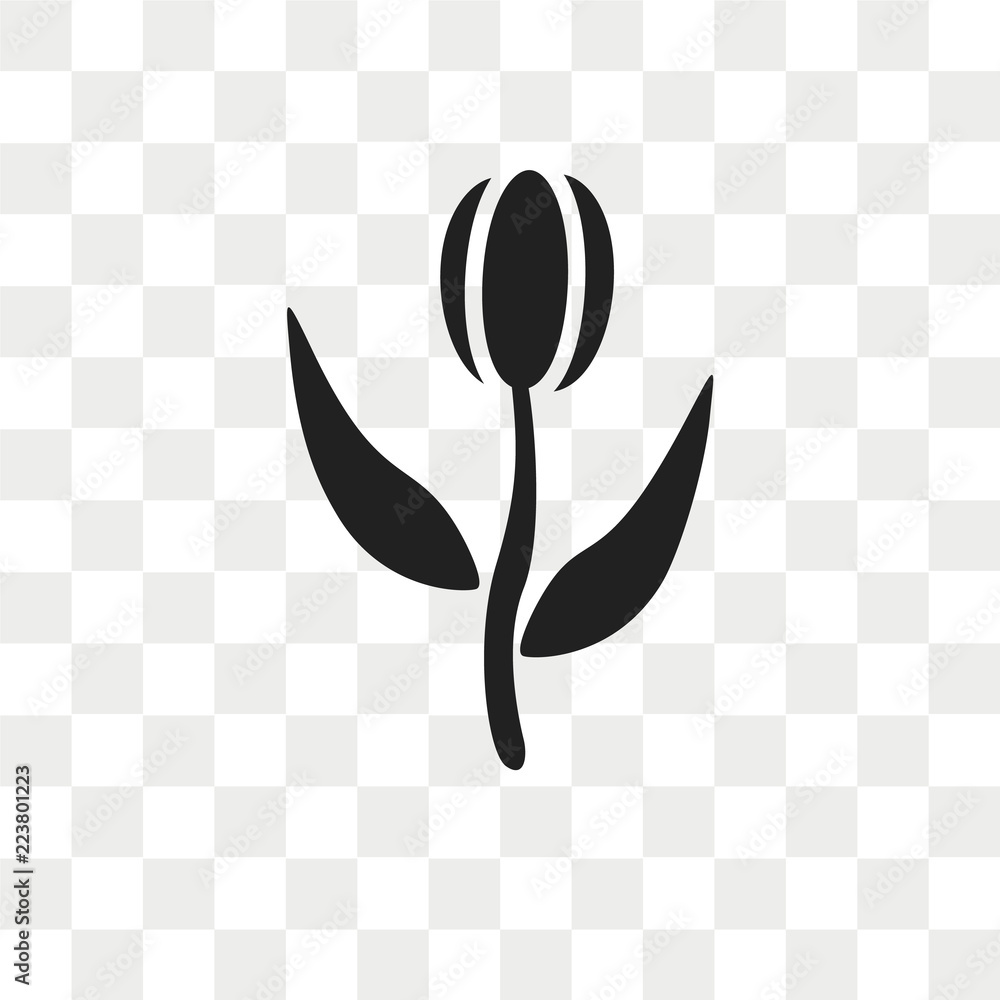 Tulip vector icon isolated on transparent background, Tulip logo design ...
