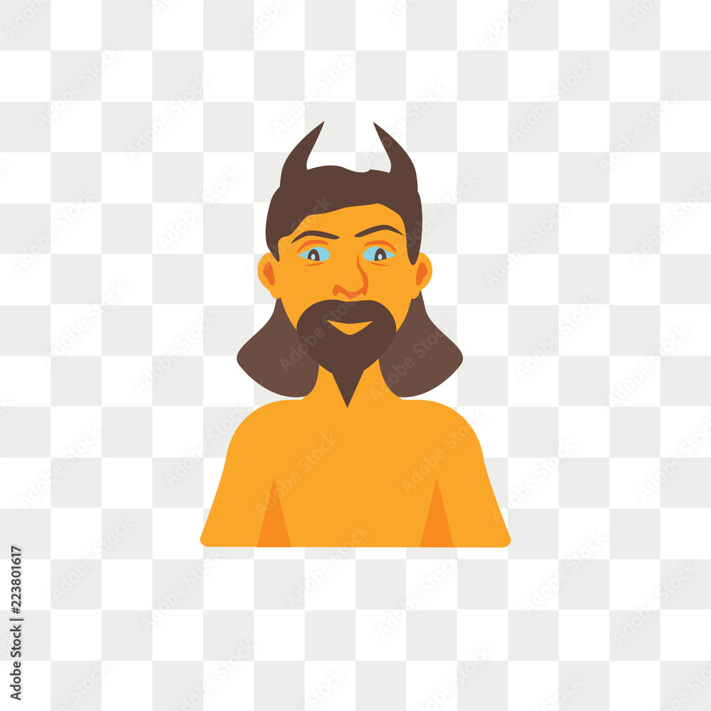 Satyr vector icon isolated on transparent background, Satyr logo design ...