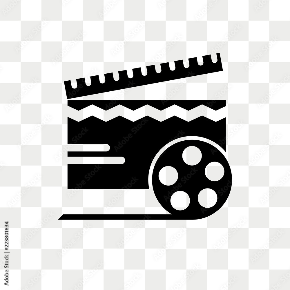 Movie vector icon isolated on transparent background, Movie logo design ...