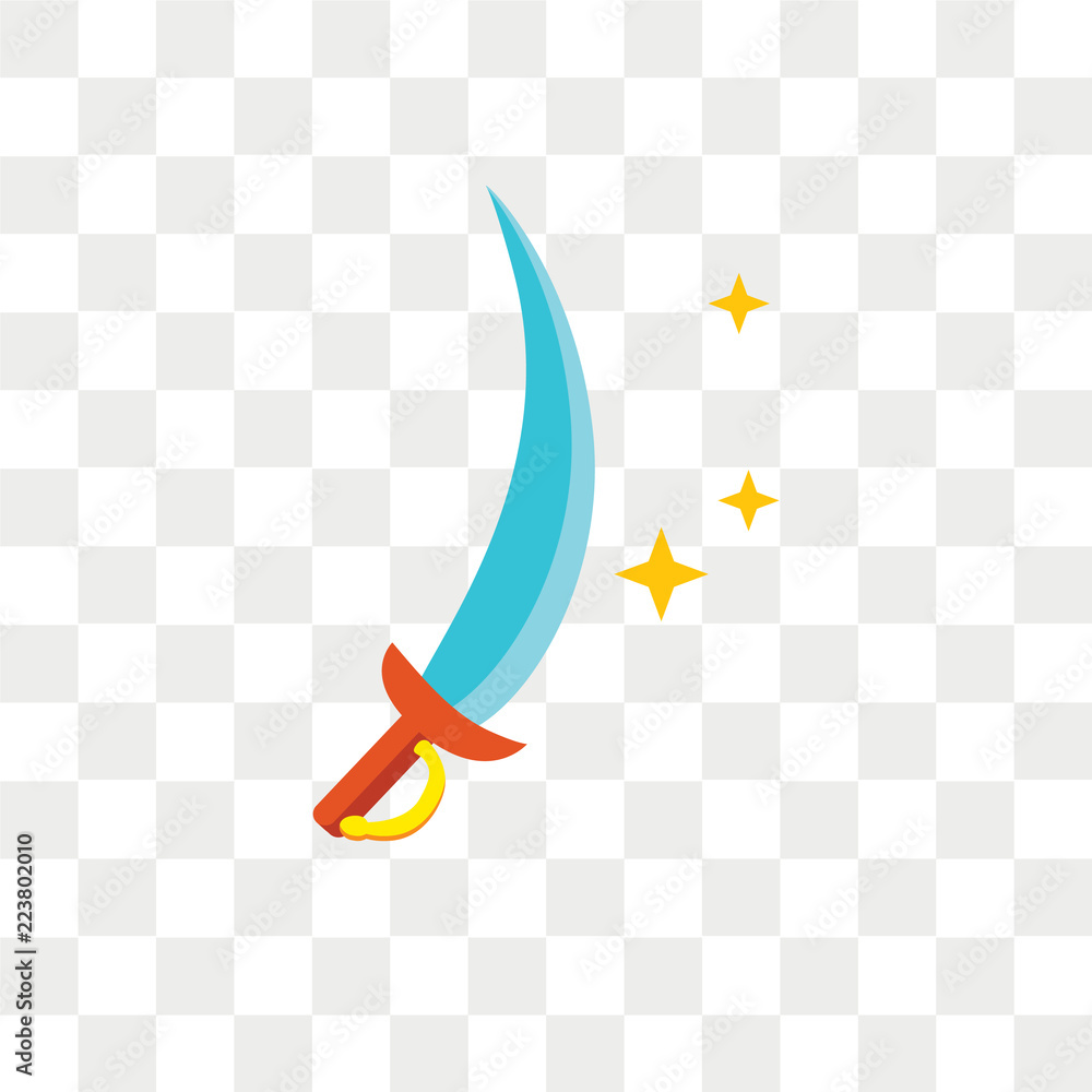 Sword vector icon isolated on transparent background, Sword logo design ...