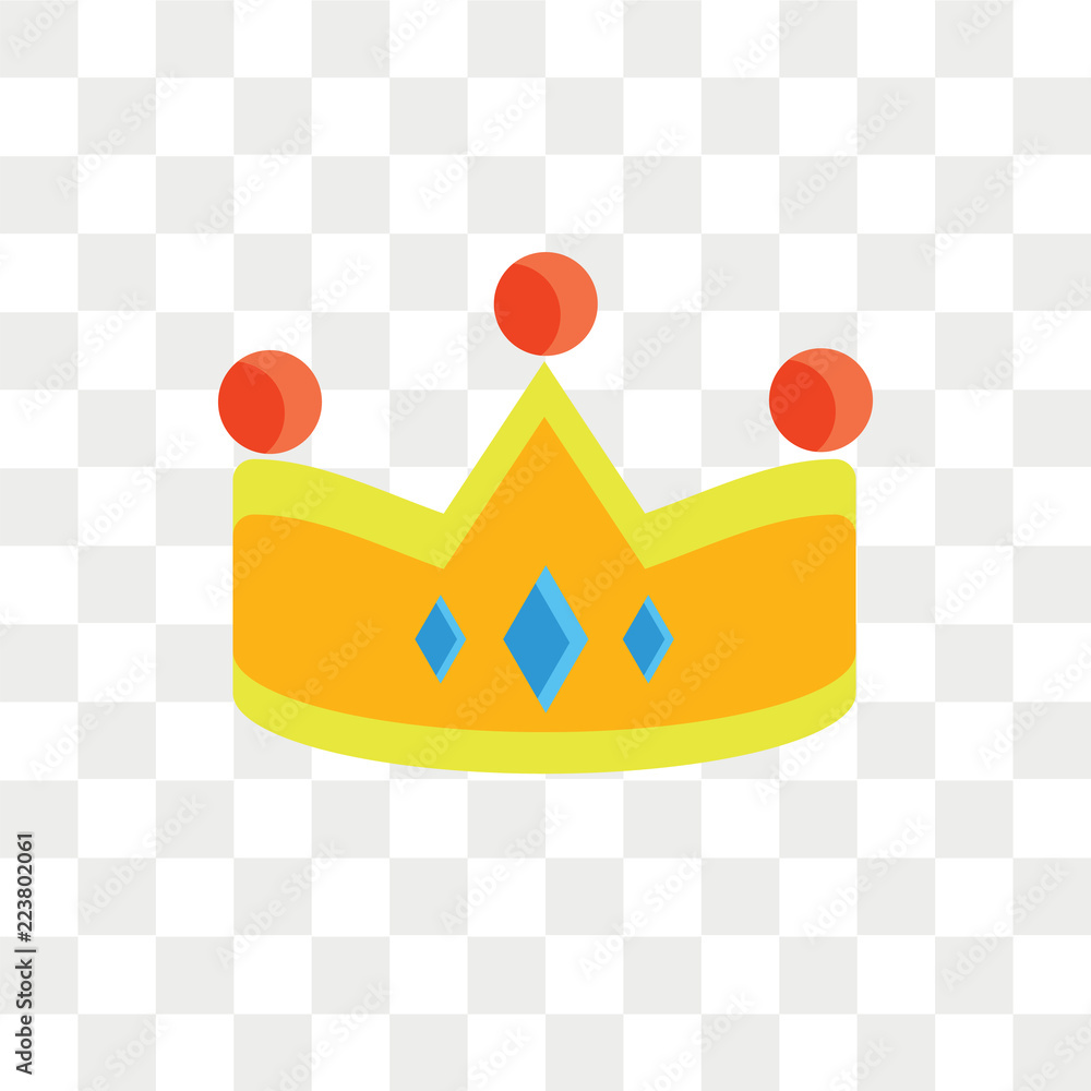 Crown vector icon isolated on transparent background, Crown logo design ...