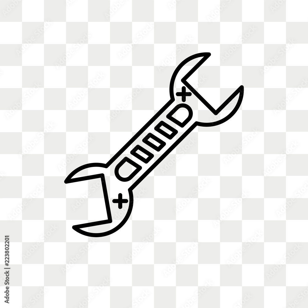 Spanner vector icon isolated on transparent background, Spanner logo ...