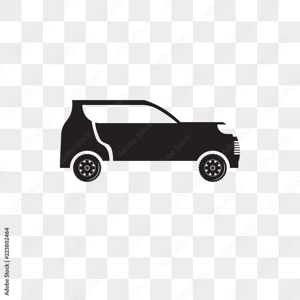 Car vector icon isolated on transparent background, Car logo design ...