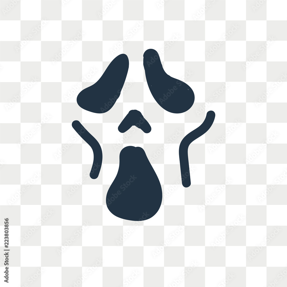 Ghost Face vector icon isolated on transparent background, Ghost Face ...