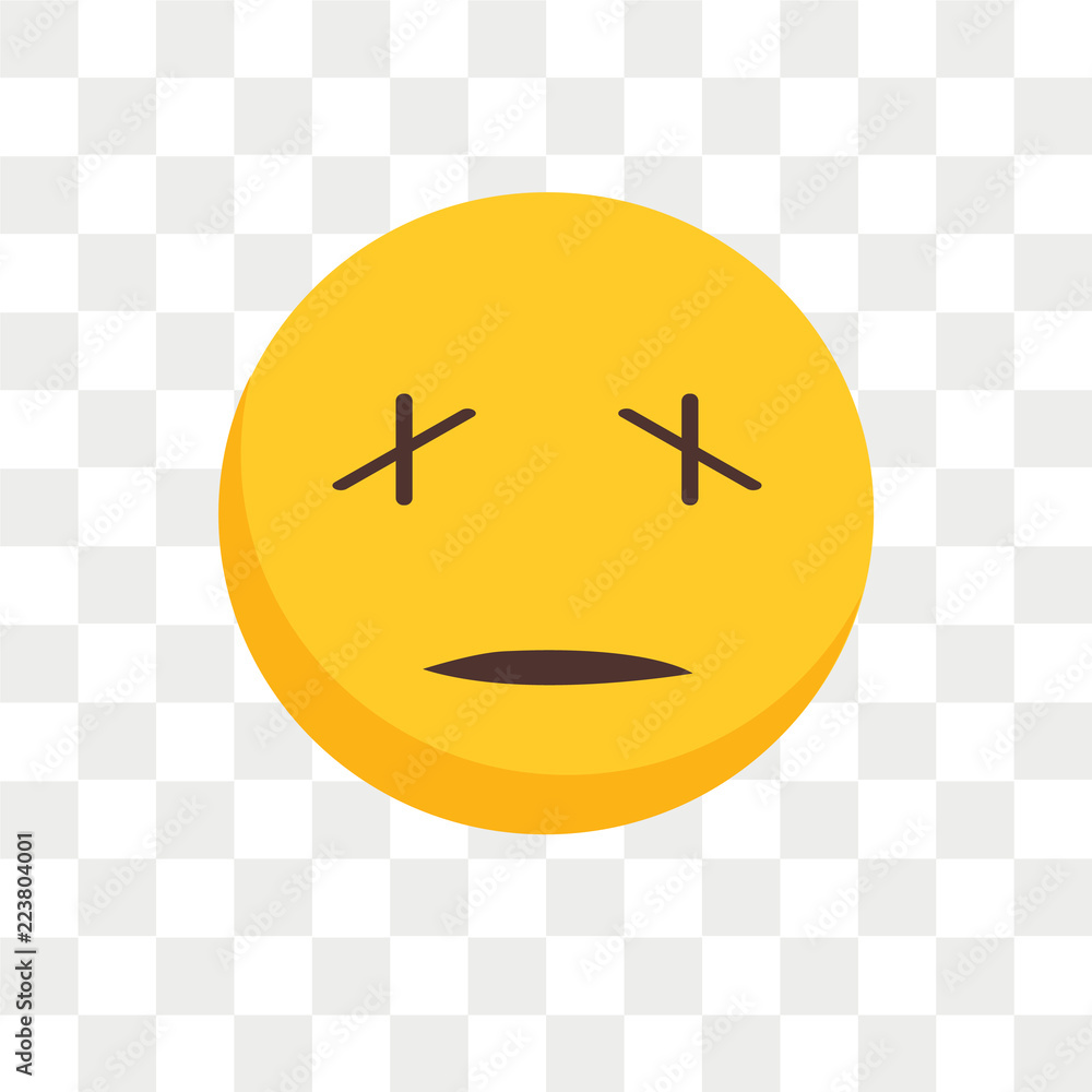 Dead vector icon isolated on transparent background, Dead logo design ...