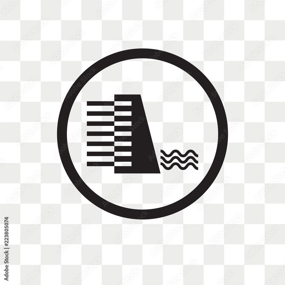 Dam vector icon isolated on transparent background, Dam logo design ...