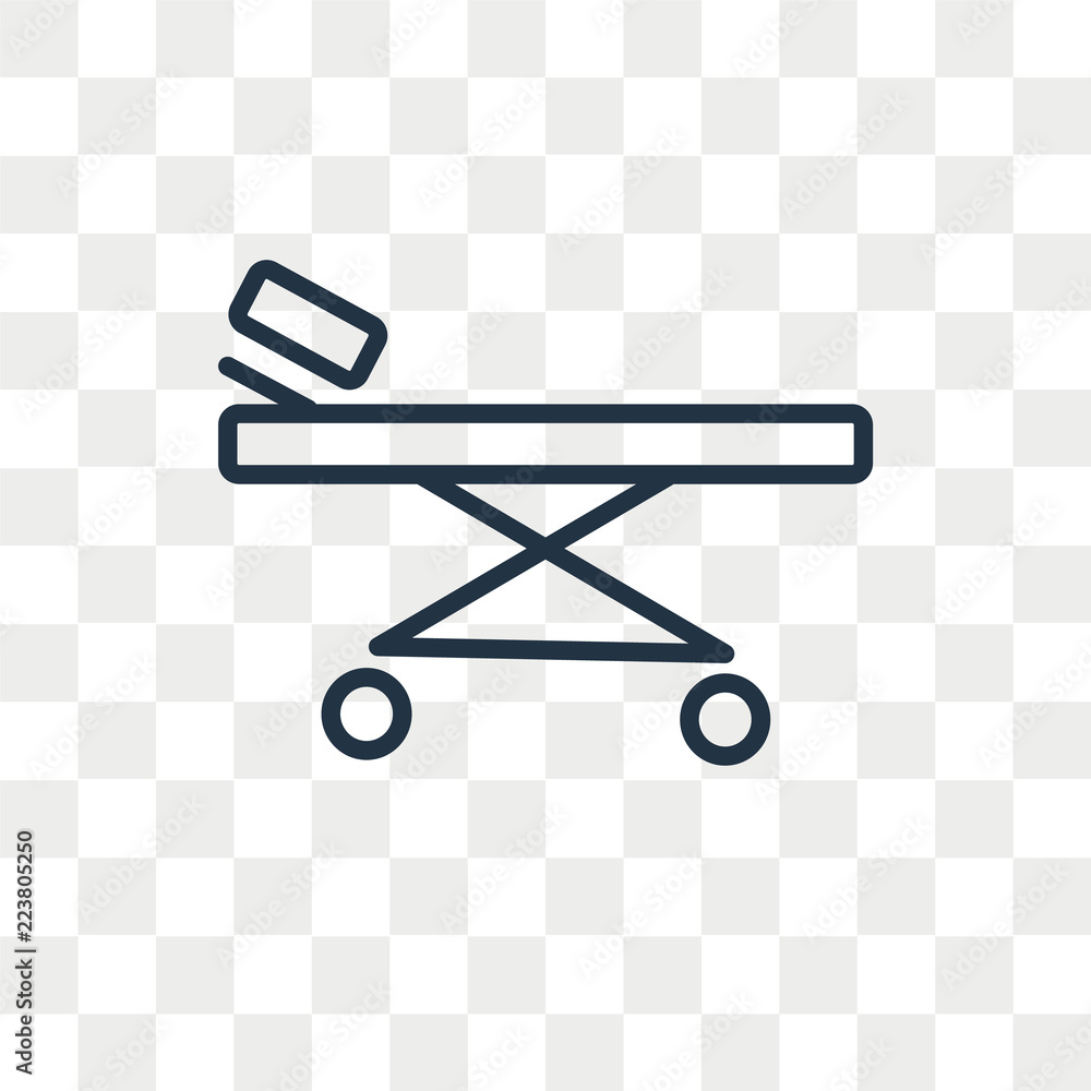 Stretcher vector icon isolated on transparent background, Stretcher ...