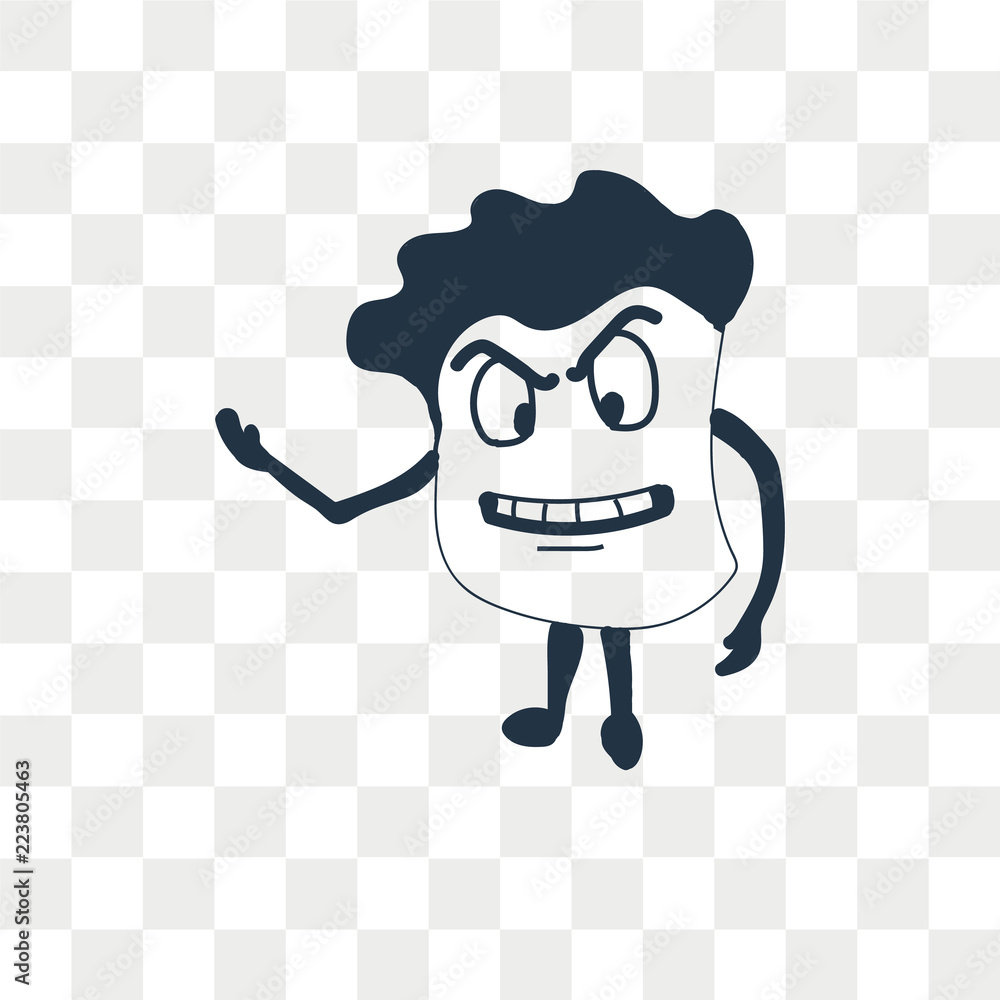 Monster vector icon isolated on transparent background, Monster logo ...