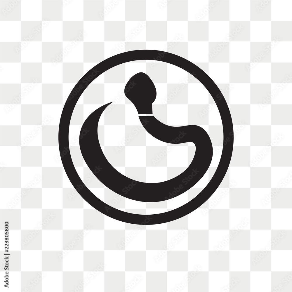 Snake vector icon isolated on transparent background, Snake logo design ...