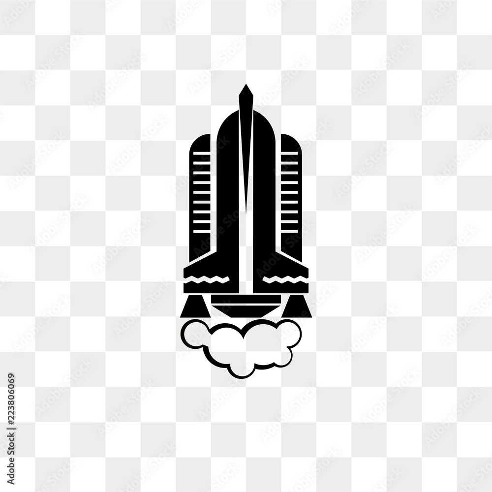 Spaceship vector icon isolated on transparent background, Spaceship ...