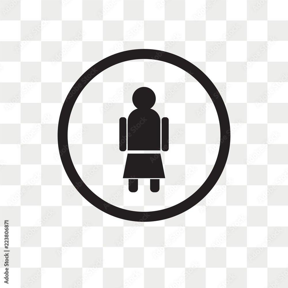 Women vector icon isolated on transparent background, Women logo design ...