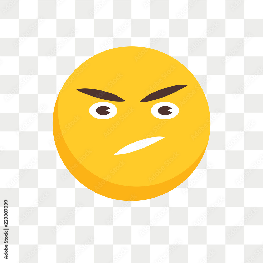 Sad vector icon isolated on transparent background, Sad logo design ...