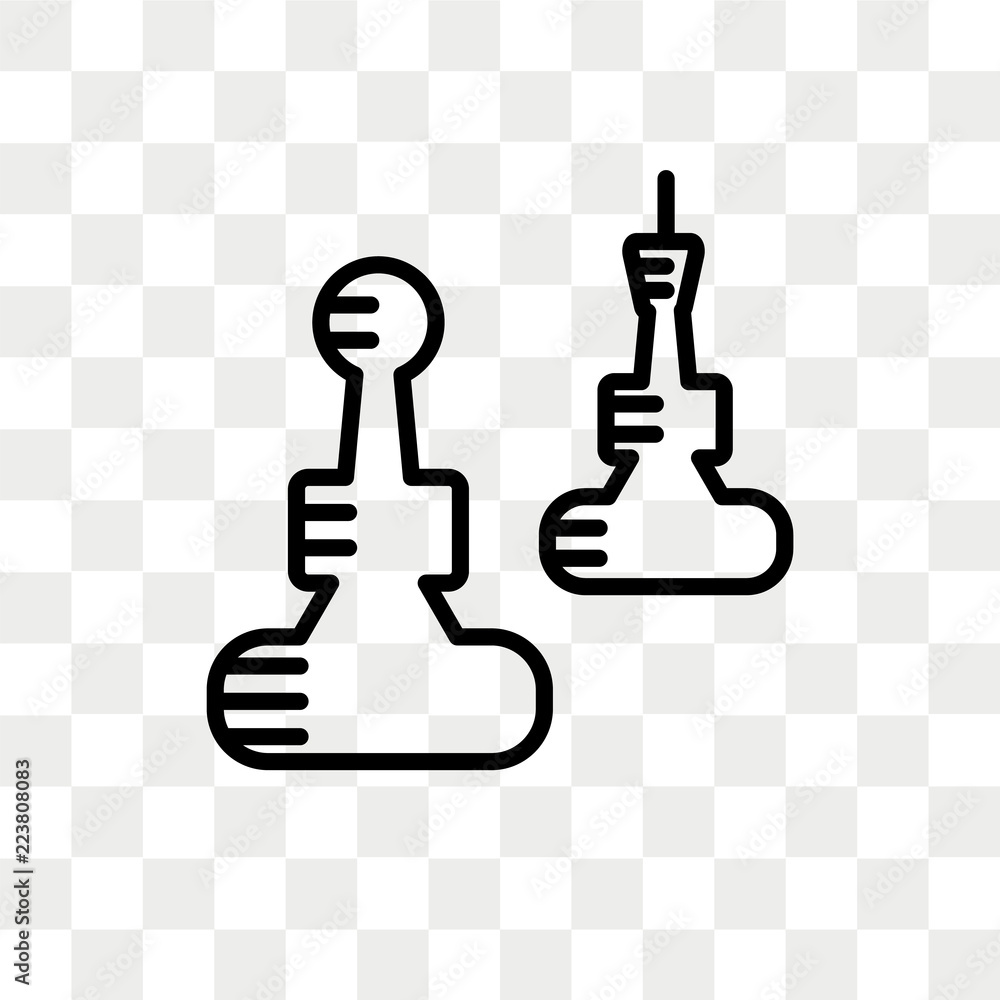 Chess vector icon isolated on transparent background, Chess logo design ...