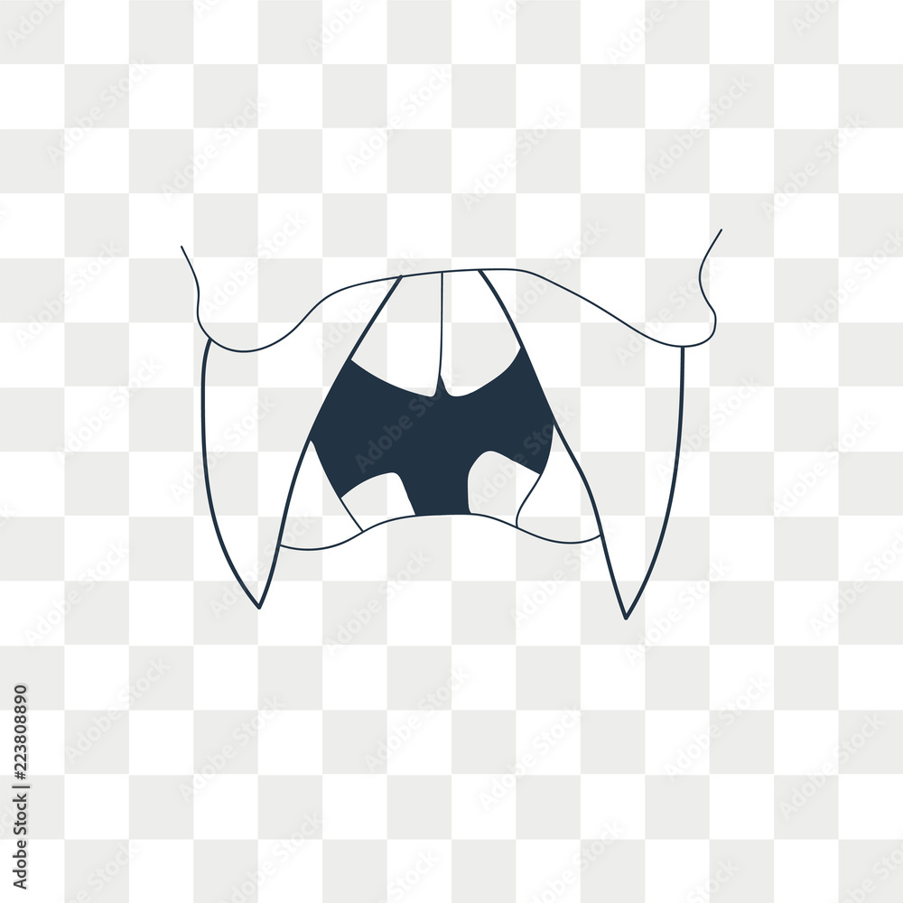 Vampire Teeth vector icon isolated on transparent background, Vampire ...