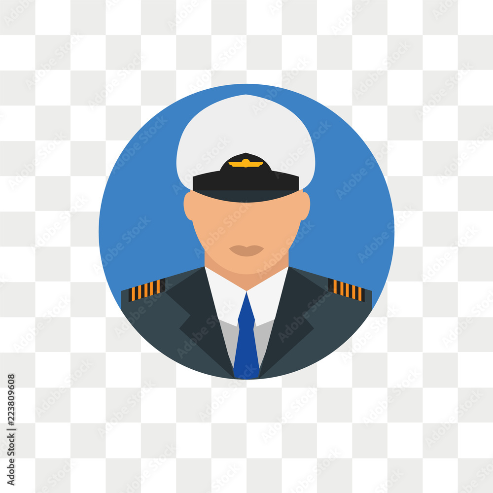 Pilot vector icon isolated on transparent background, Pilot logo design ...