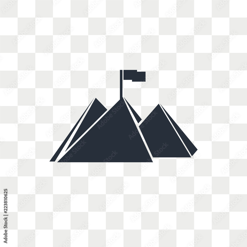 Mission vector icon isolated on transparent background, Mission logo ...