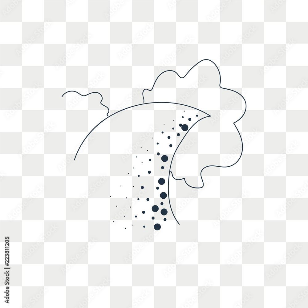 Half Moon vector icon isolated on transparent background, Half Moon ...