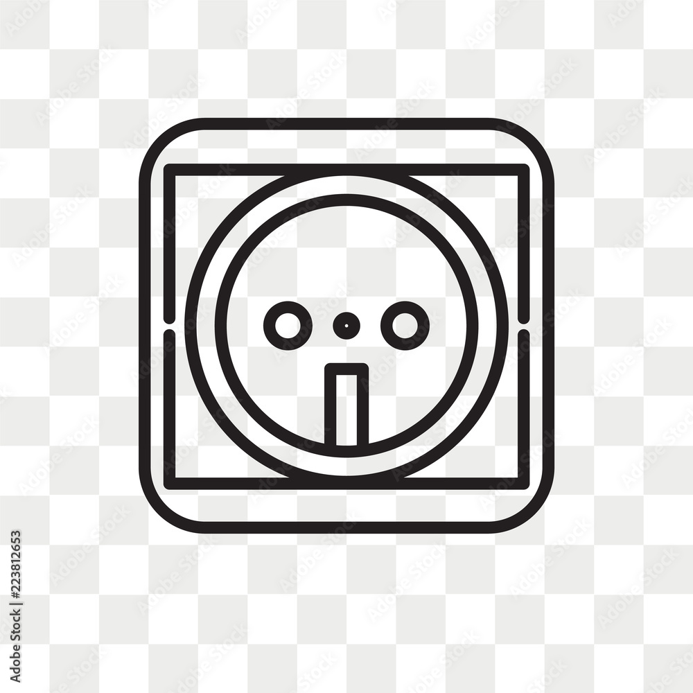 Socket vector icon isolated on transparent background, Socket logo ...